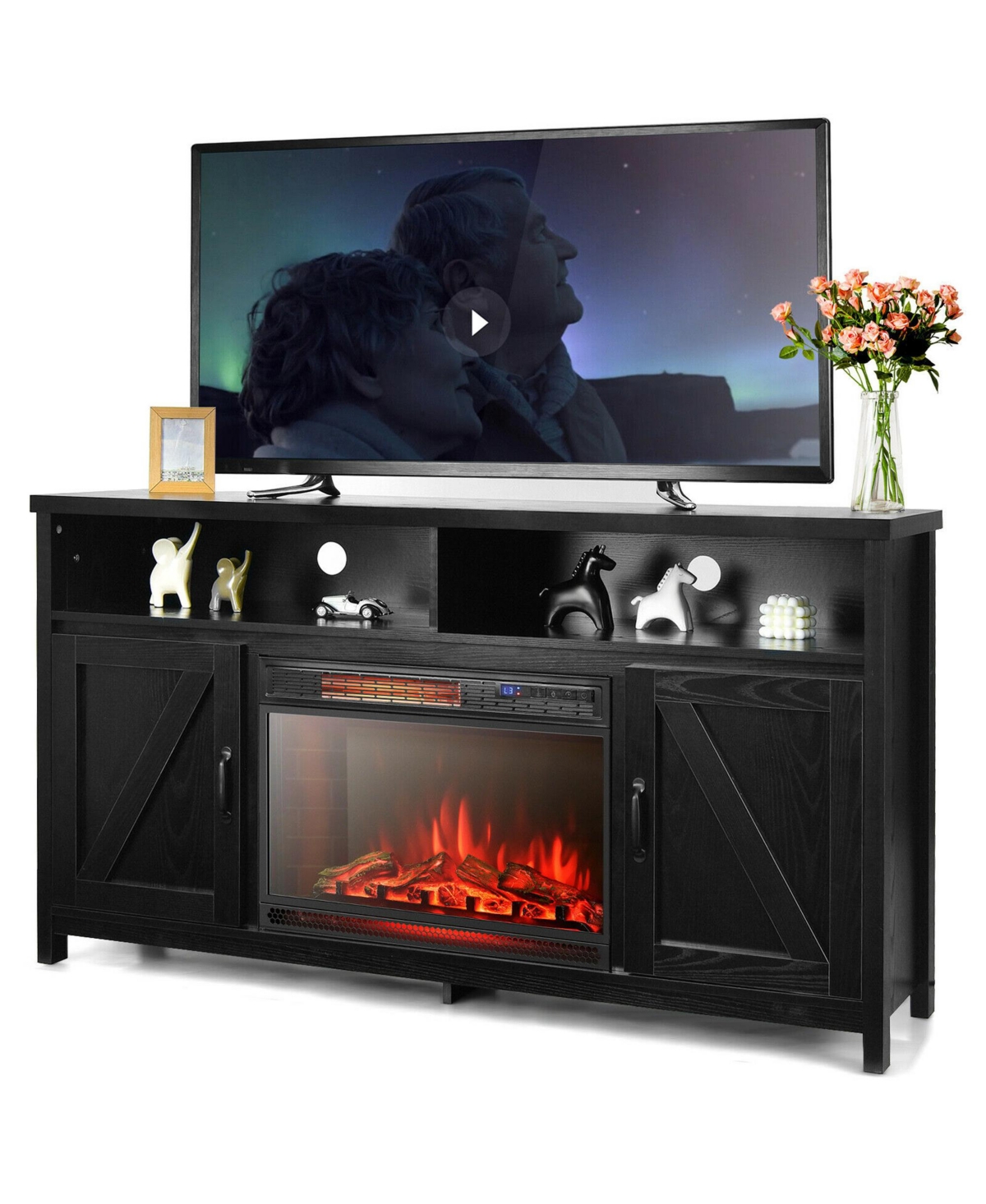 Click here for Gymax 59 Fireplace Tv Stand W/ 25 1350W Electric F... prices