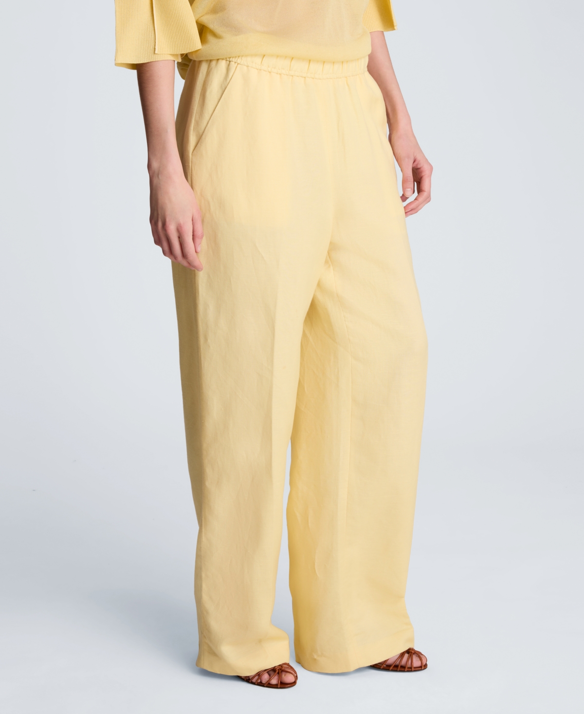 Click here for Kenneth Cole Womens Pull-On Wide-Leg Pants - Pure... prices