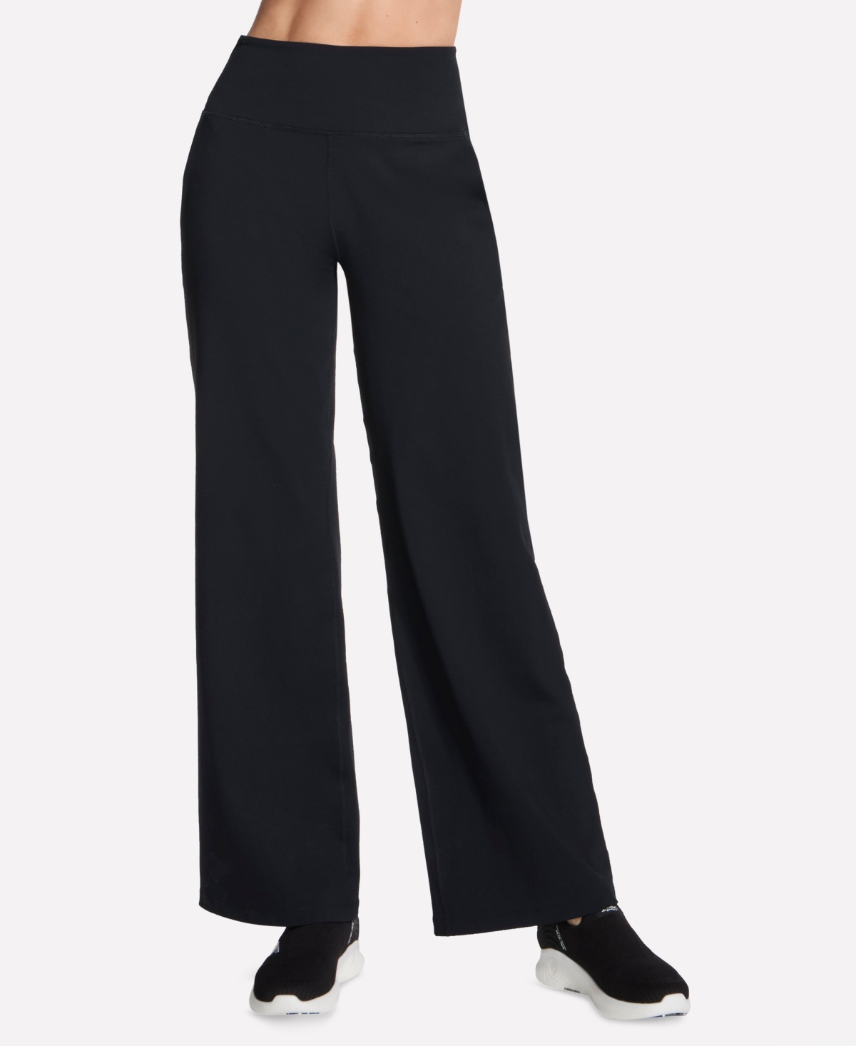Click here for Skechers Womens Slip-In Wide-Leg Pants - Bold Blac... prices