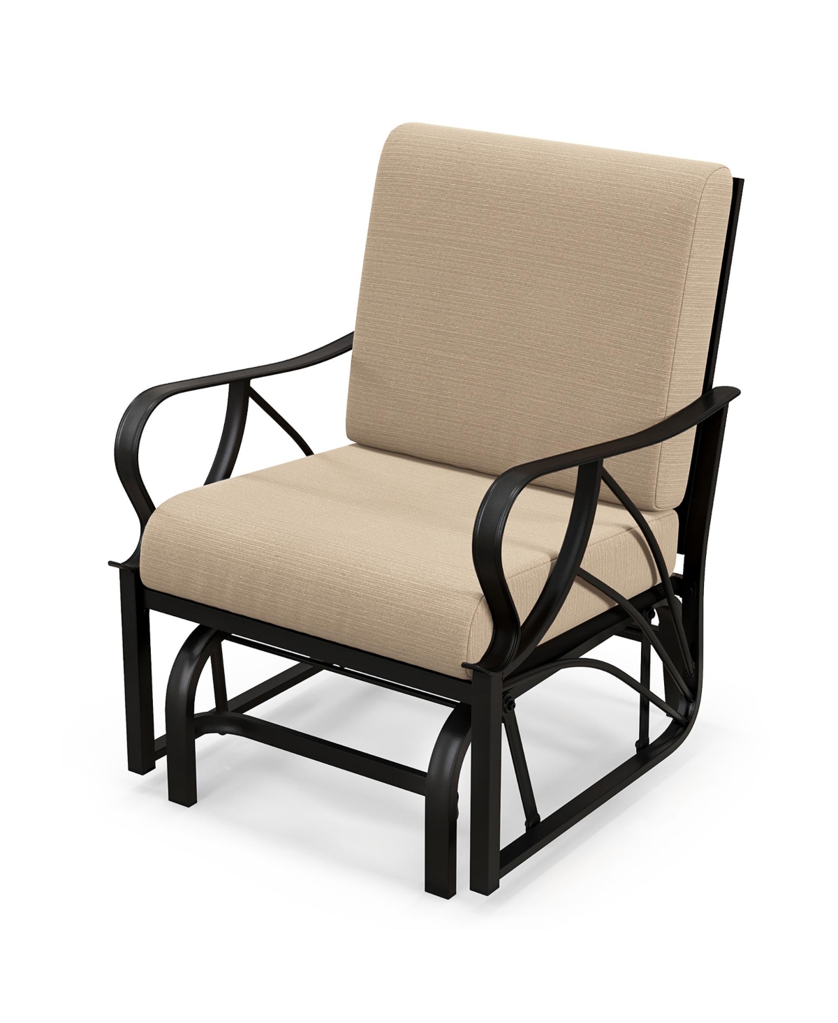 Click here for Gymax Patio Glider Chair Outdoor Metal Glider with... prices