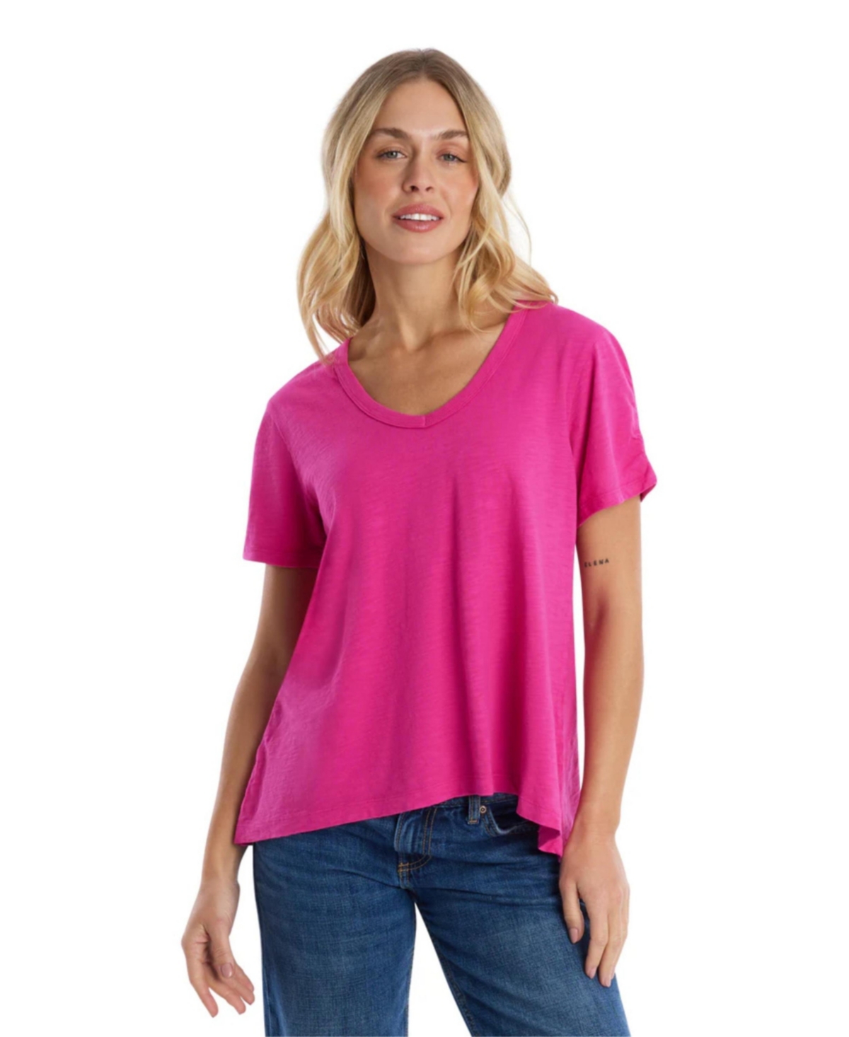 Click here for Wilt Clothing Womens Ruched Sleeve Tee - Rose viol... prices