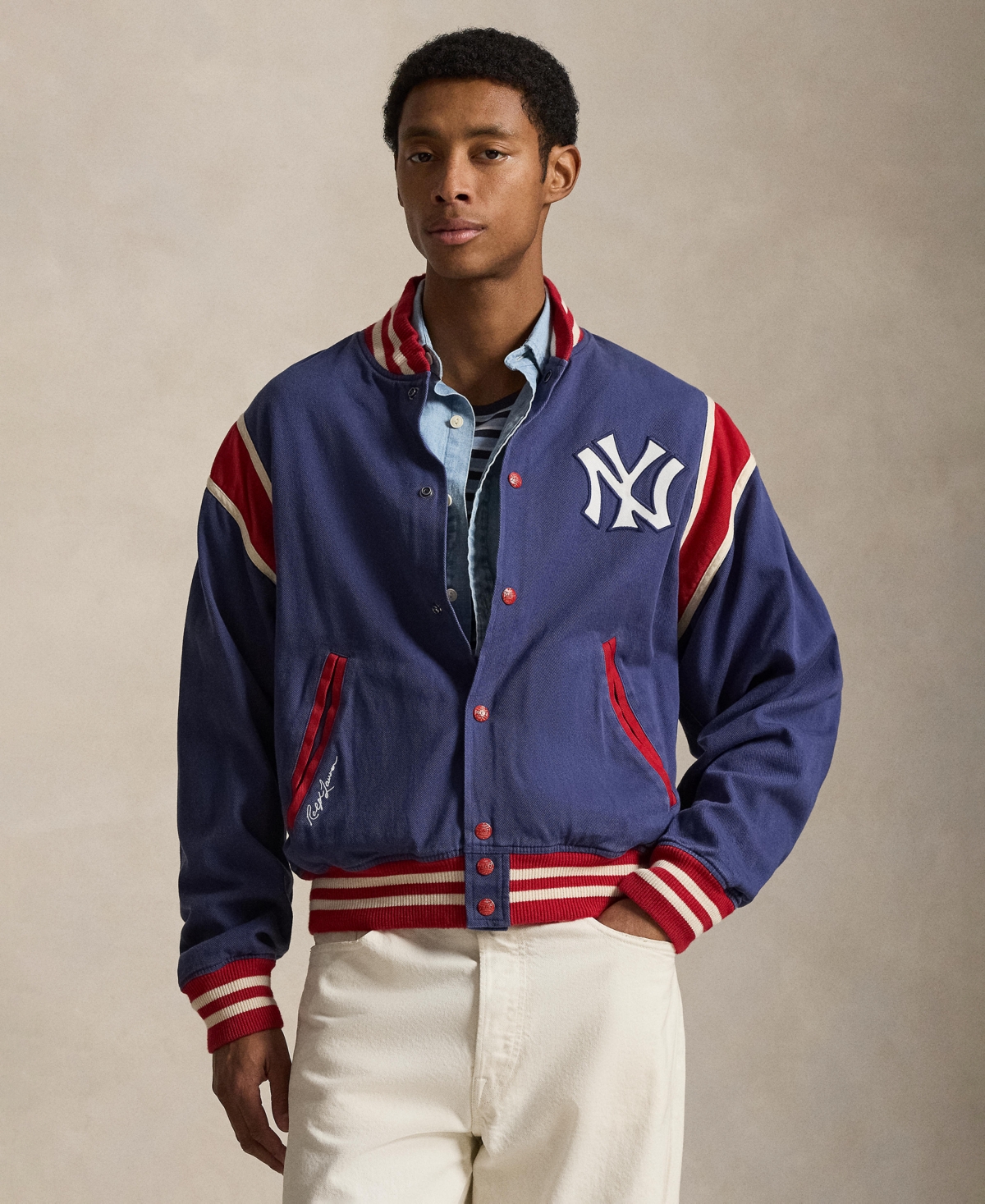 Click here for Polo Ralph Lauren Mens Twill Bomber Jacket - Light... prices