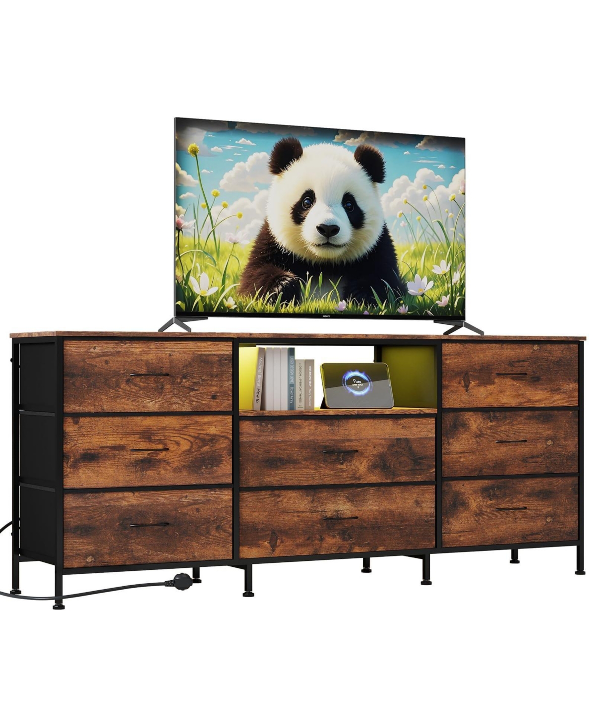 Click here for gaomon 63" Tv Stand with 8 Fabric Drawers and... prices
