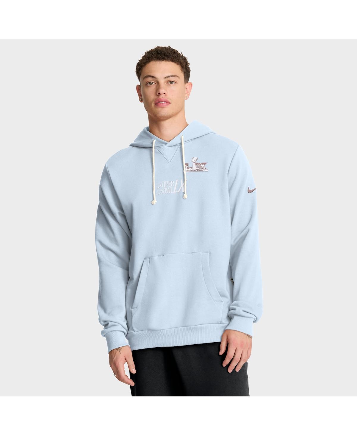 Click here for Nike Mens Light Blue Super Bowl Lx Dri-fit Hoodie... prices