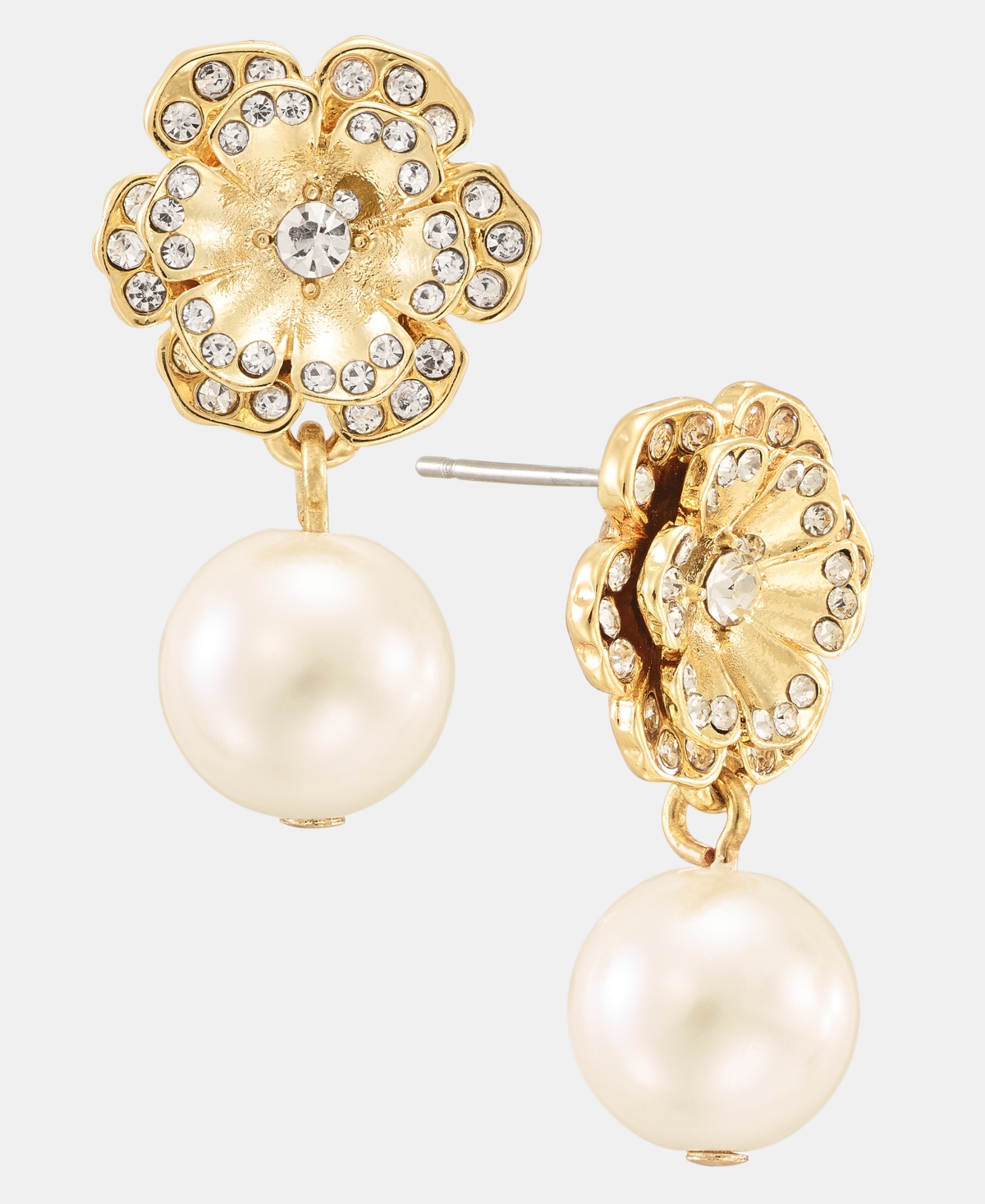 Click here for Charter Club Imitation Pearl & Crystal Flower Drop... prices