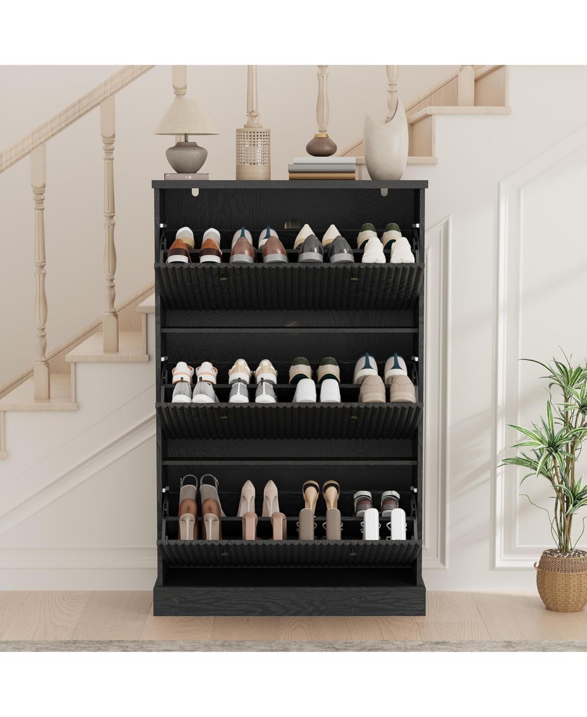 Click here for gaomon Shoe Cabinet with 3 Flip Drawers Modern Flu... prices