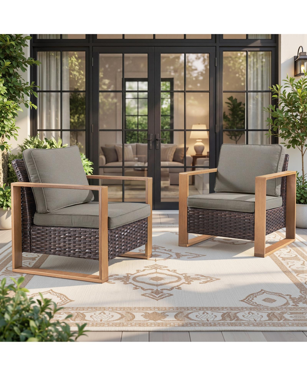 Click here for Gymojoy 2 Pieces Patio Fruniture Set Outdoor Wicke... prices