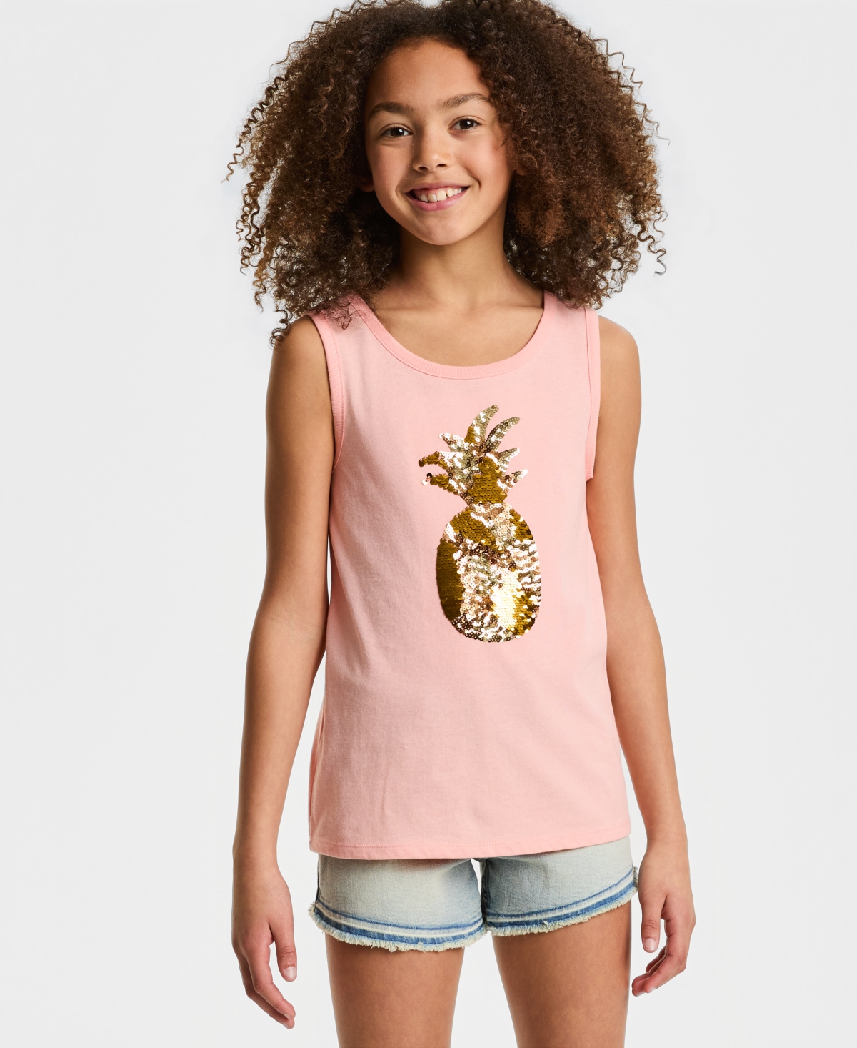 Click here for Epic Threads Girls 5-20 Sequin Pineapple Tank Top... prices