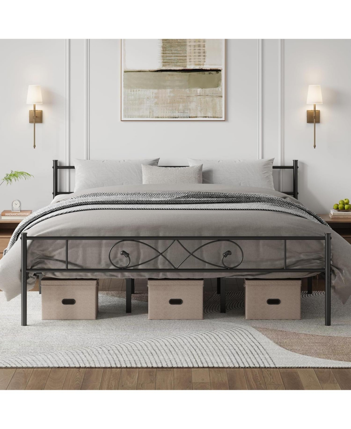 Click here for gaomon King Size Platform Bed Frame  Metal with Un... prices