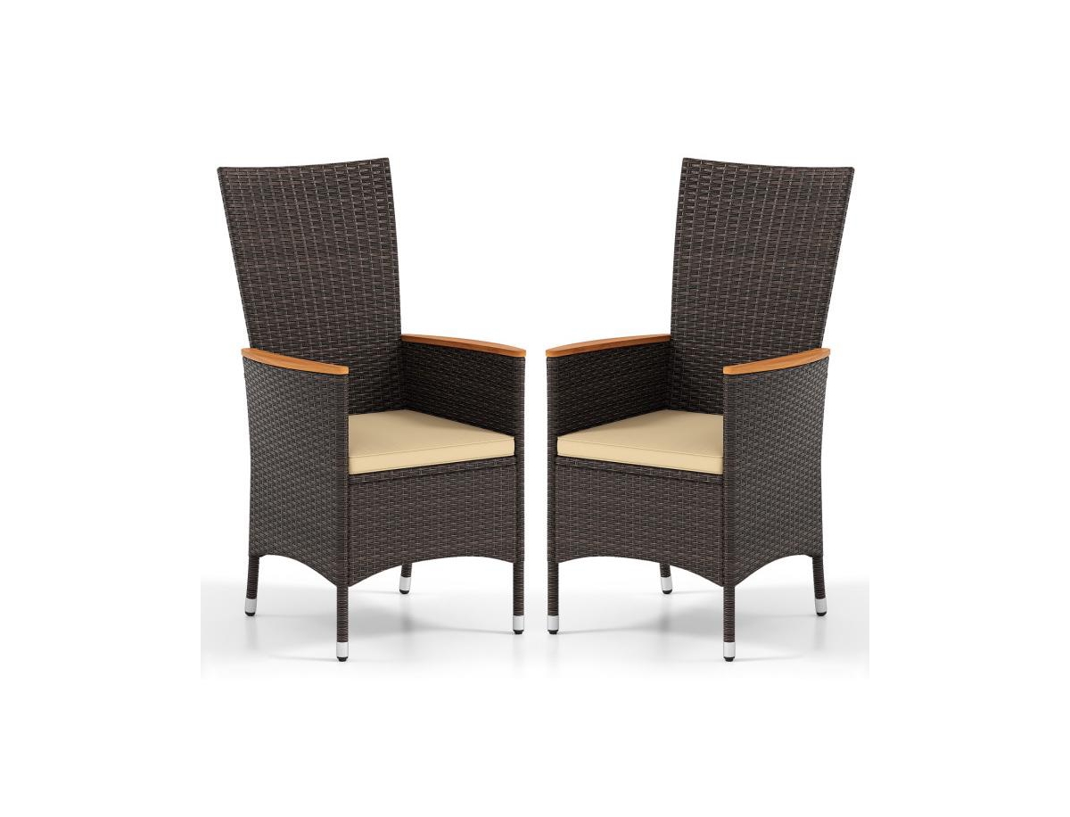 Click here for Slickblue Outdoor Wicker Dining Chairs Set of 2 wi... prices