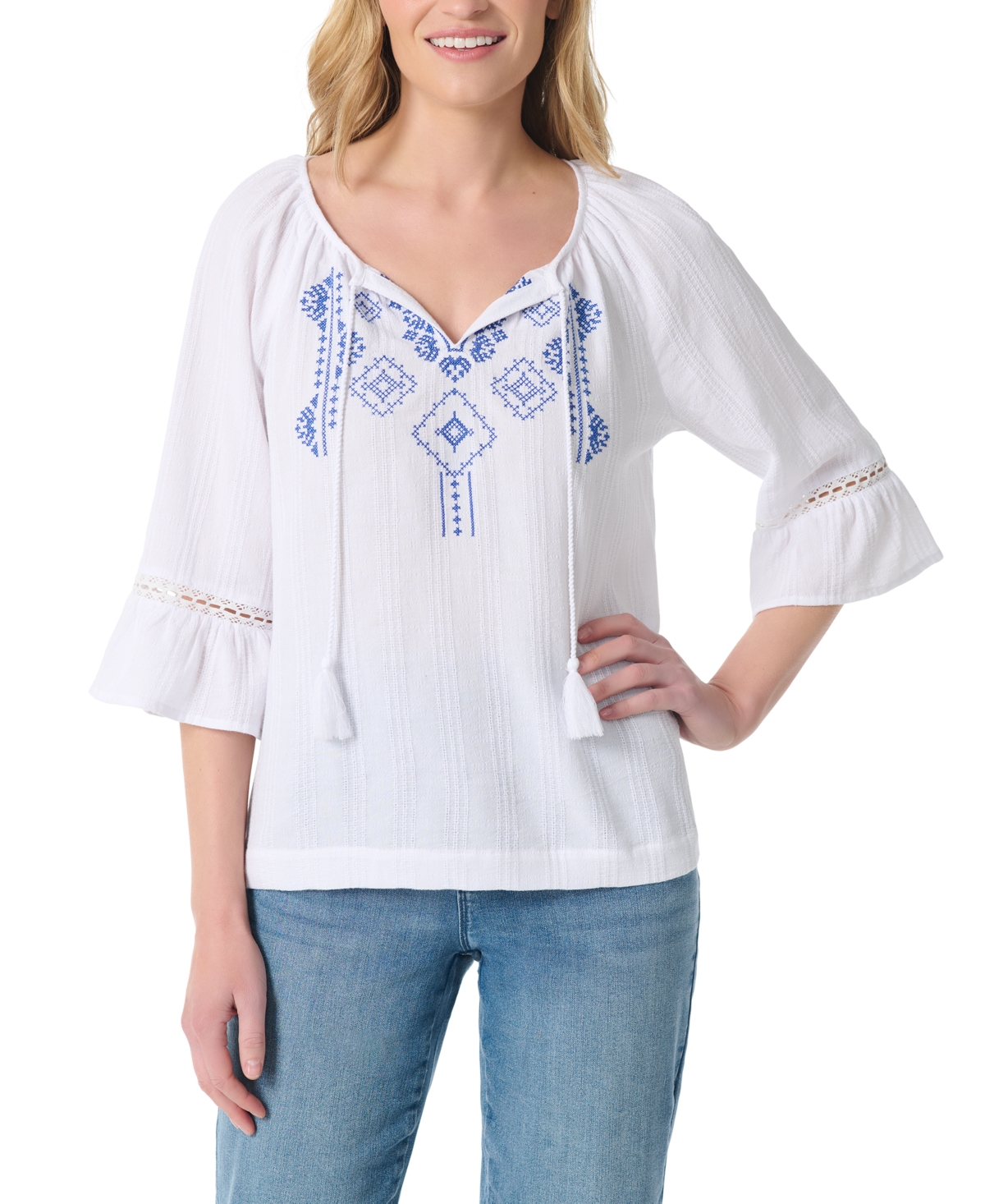 Click here for Gloria Vanderbilt Womens Peasant Embroidery Top -... prices