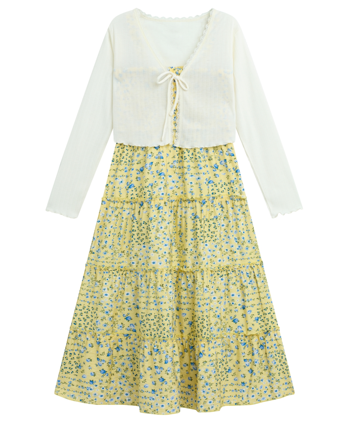 Click here for Bcx Girls 7-16 Long-Sleeve Cardigan and Dress  2-P... prices