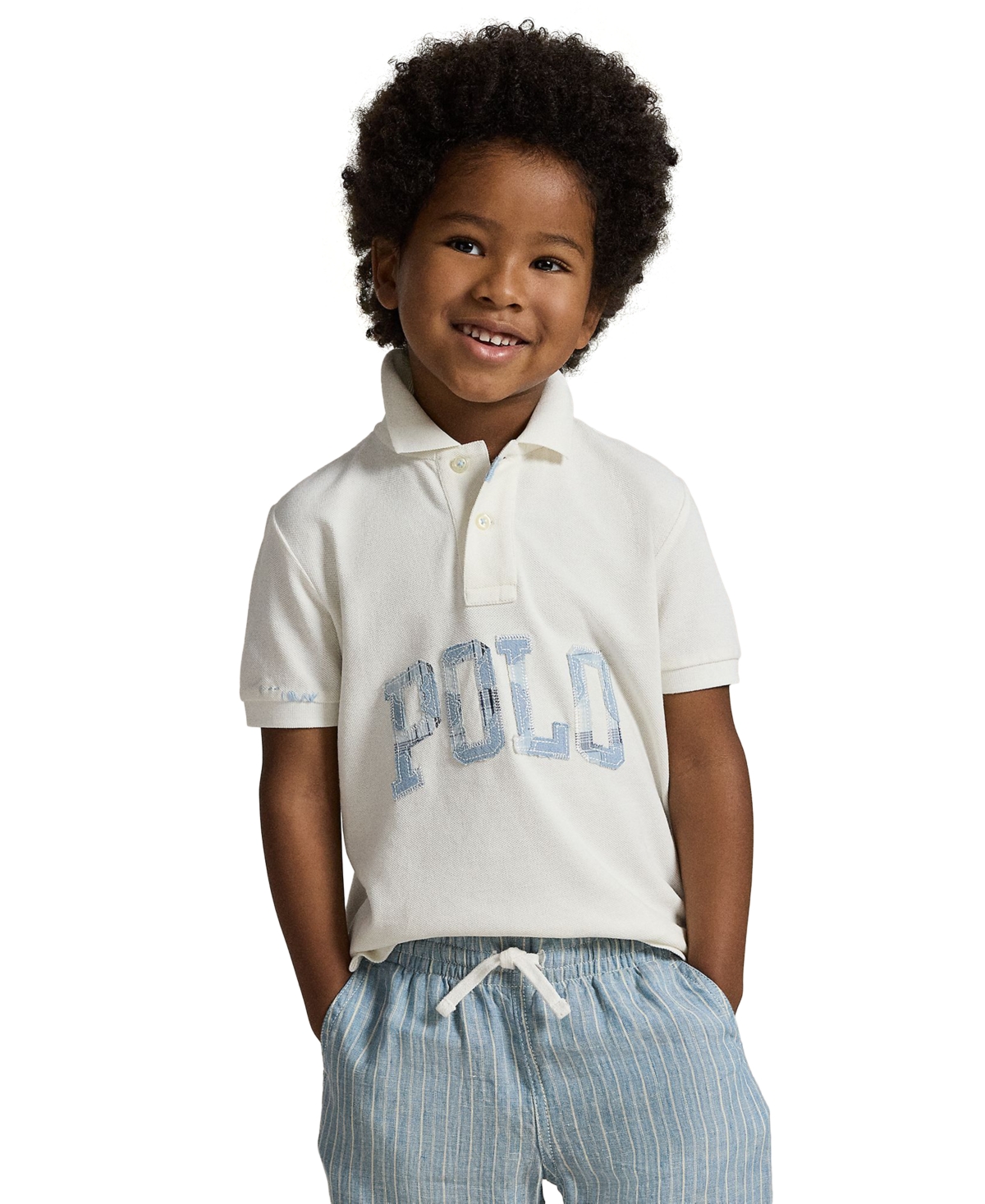 Click here for Polo Ralph Lauren Boys 2-7 Ribbed Polo Collar Shir... prices