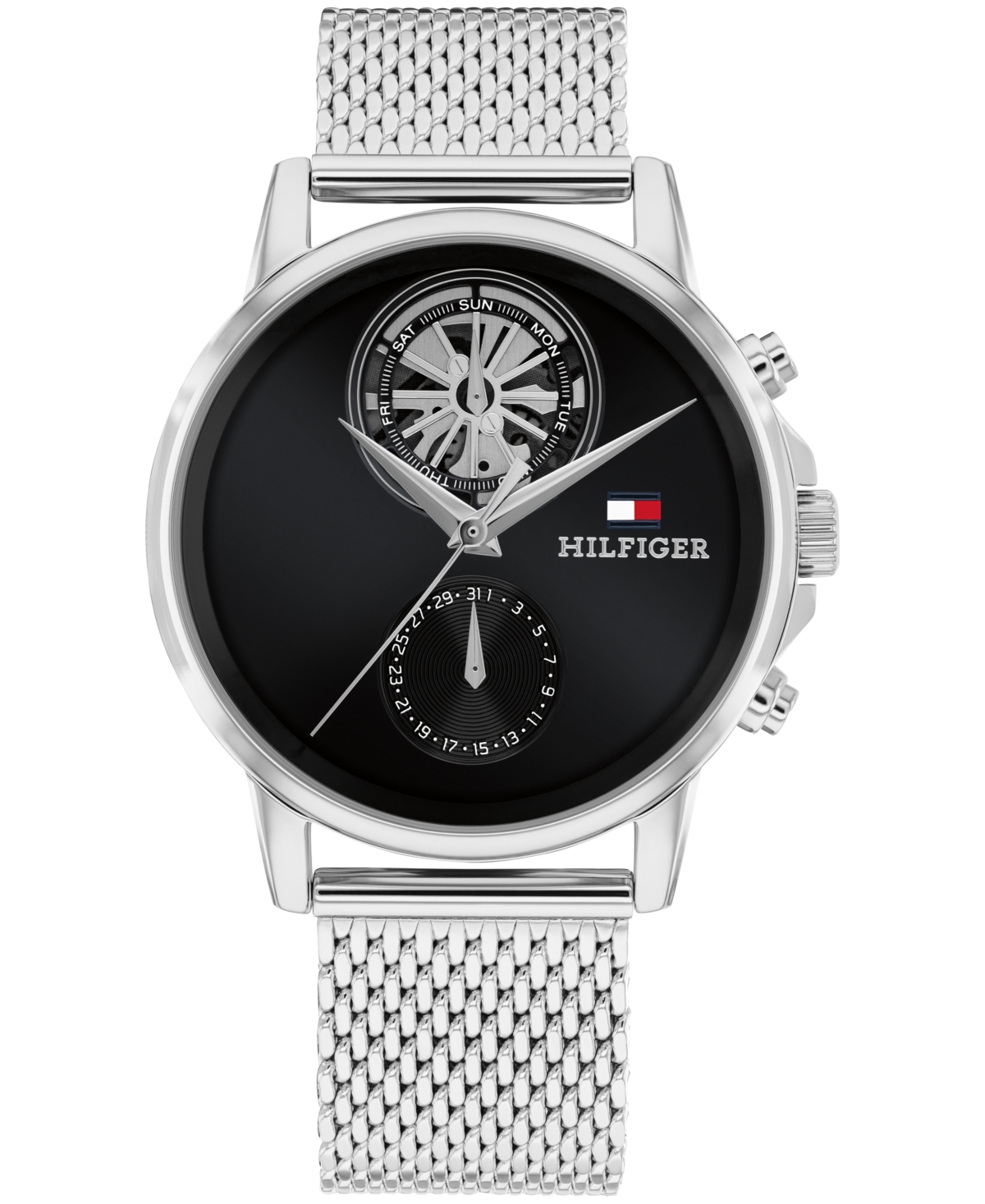 Click here for Tommy Hilfiger Mens Multifunction Silver Tone Stai... prices