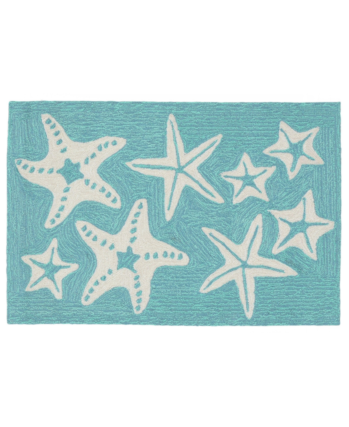 Click here for Liora Manne Capri Starfish 18x26 Area Rug - Aqua prices