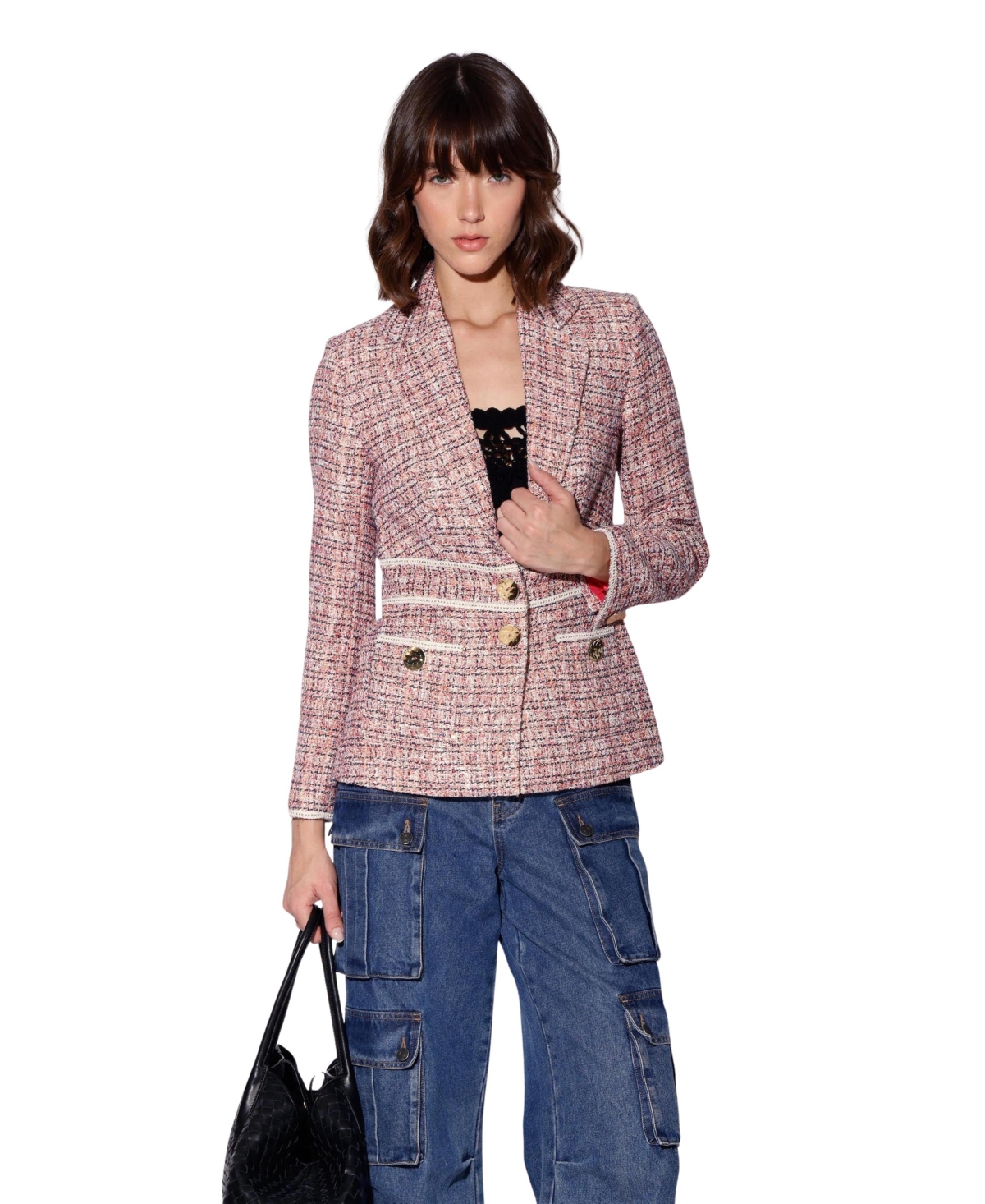 Click here for Walter Baker Womens Huxley Canyon Tweed Blazer - P... prices