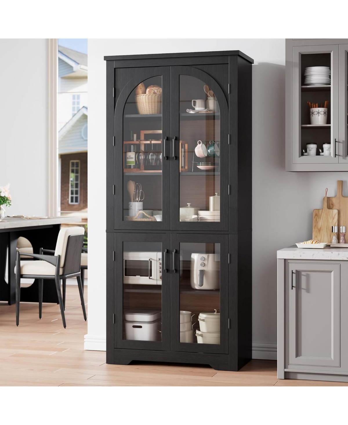 Click here for gaomon Kitchen Pantry Cabinet Modern Display Cabin... prices
