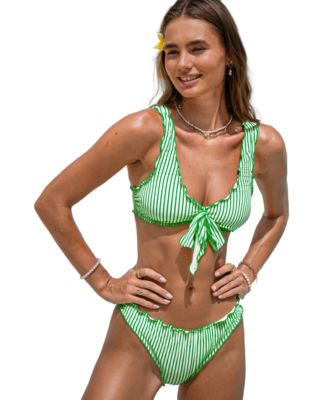 Click here for Cupshe Womens Sun Picnic Striped Bikini Set prices