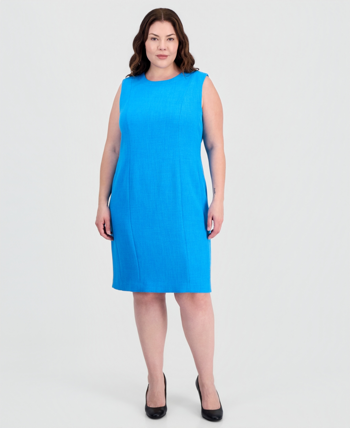 Click here for Kasper Plus Size Sleeveless Sheath Dress - Bright... prices