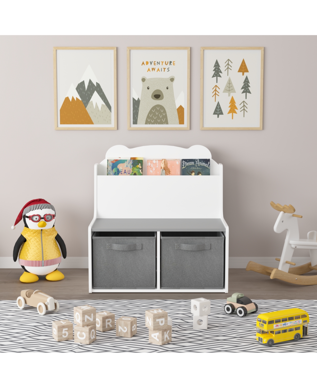 Click here for Rainsken Kids Bookshelf - Wooden Bookcase with Boo... prices