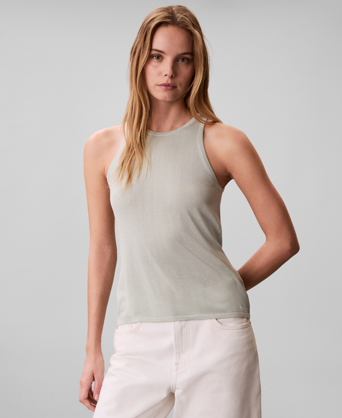 Click here for Calvin Klein Womens Viscose Sleeveless Crewneck Ta... prices