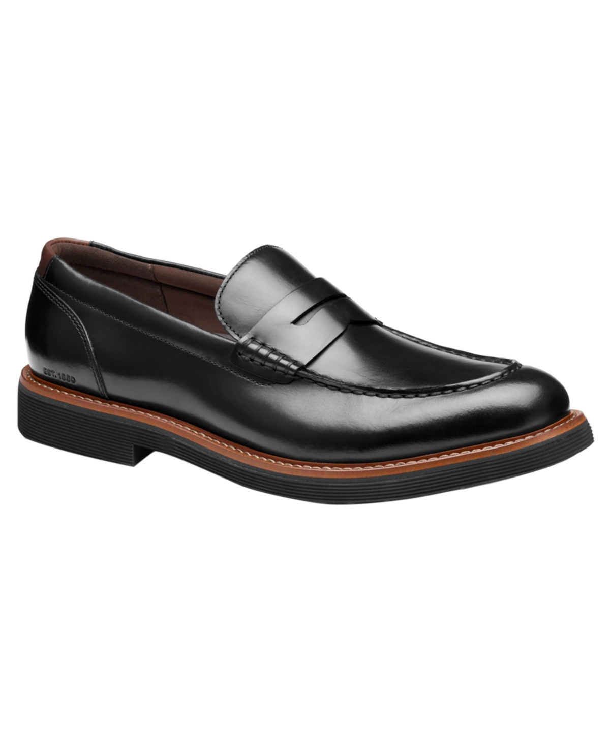 Click here for Johnston & Murphy Mens Slip-On Loafers - Black Ful... prices