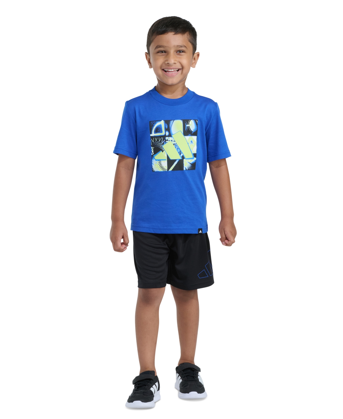 Click here for adidas Boys 2T-7 Essential Graphic T-Shirt and Sho... prices