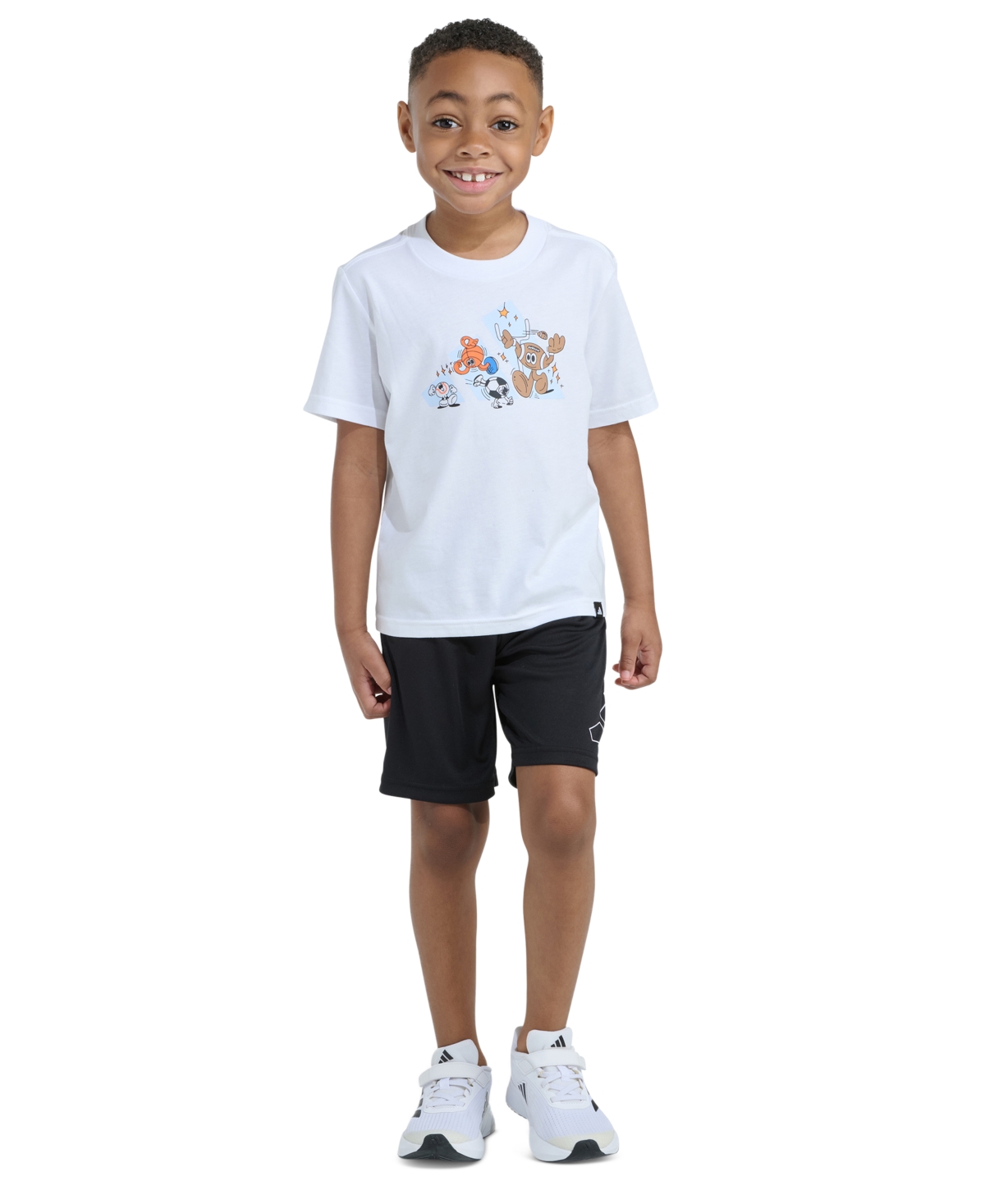 Click here for adidas Boys 2T-7 Essential Graphic T-Shirt and Sho... prices