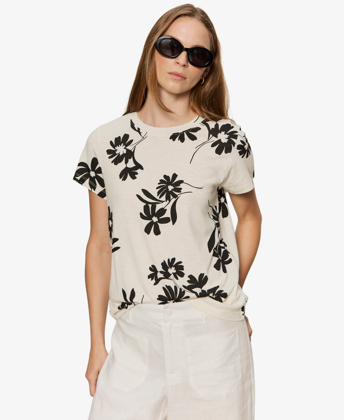 Click here for Sanctuary Womens Perfect Pull On T-Shirt - Chalk B... prices