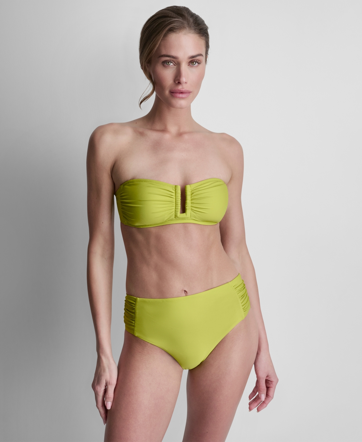 Click here for Dkny Womens Shirred U-Wire Bandeau Bikini Top - Gr... prices