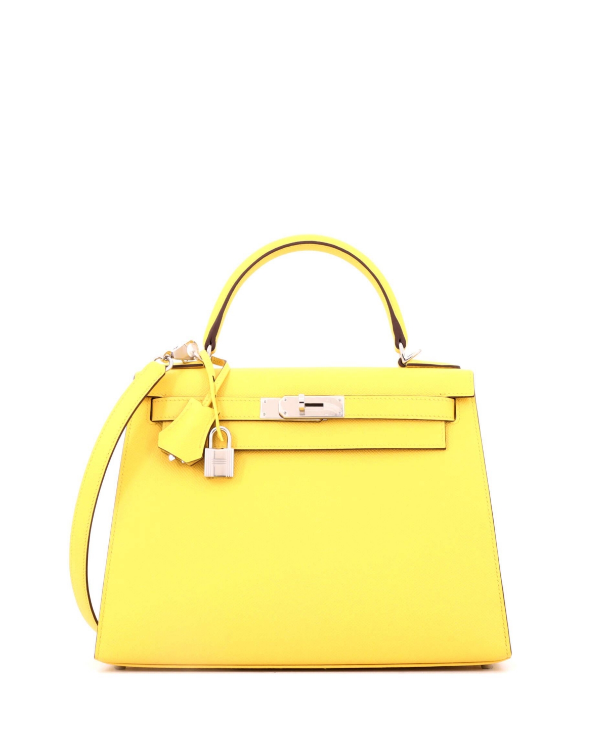 Click here for Pre-Owned HERMES Kelly 28 Handbag Yellow Epsom wit... prices