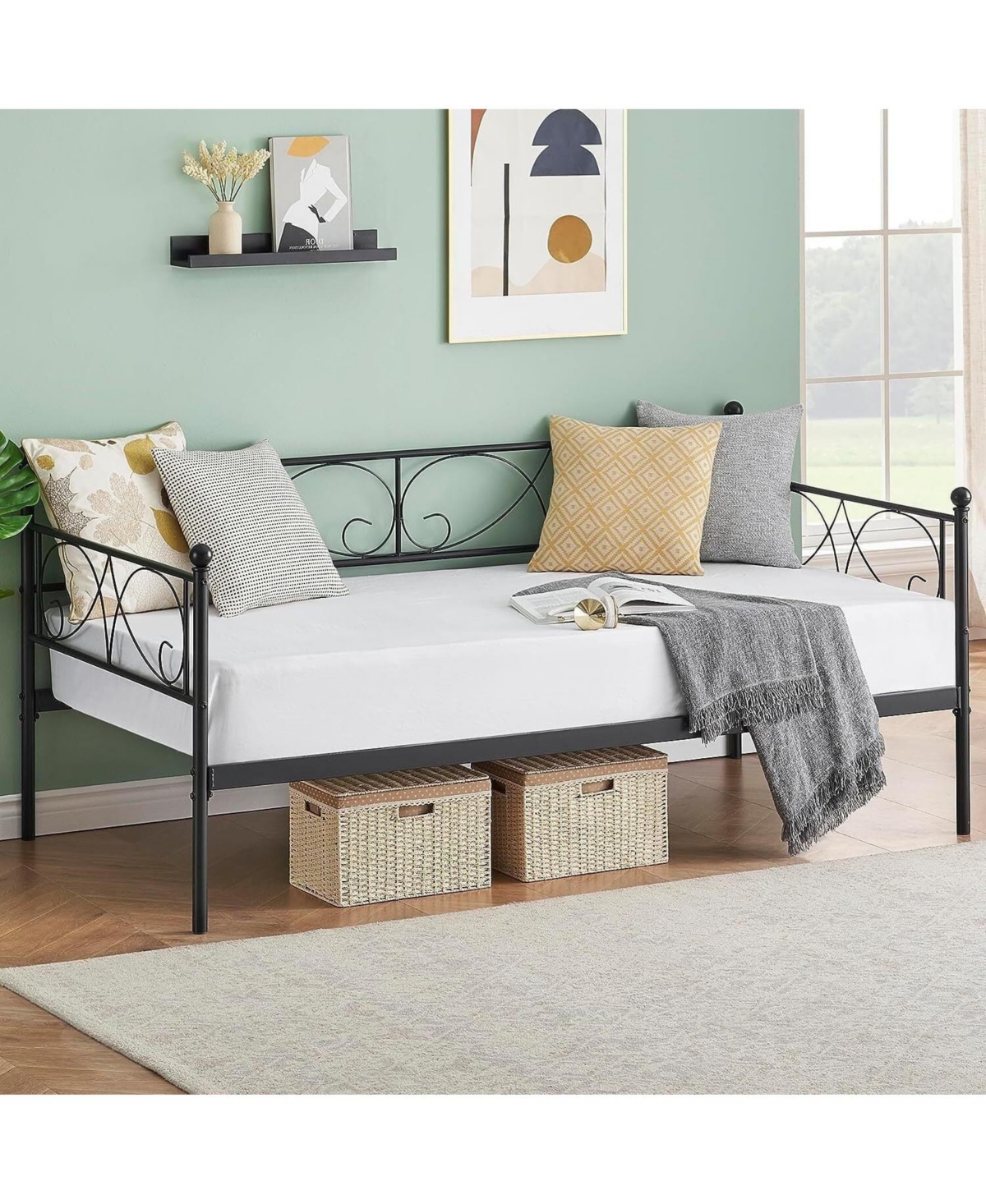Click here for gaomon Daybed Frame with Headboard Heavy Duty Meta... prices