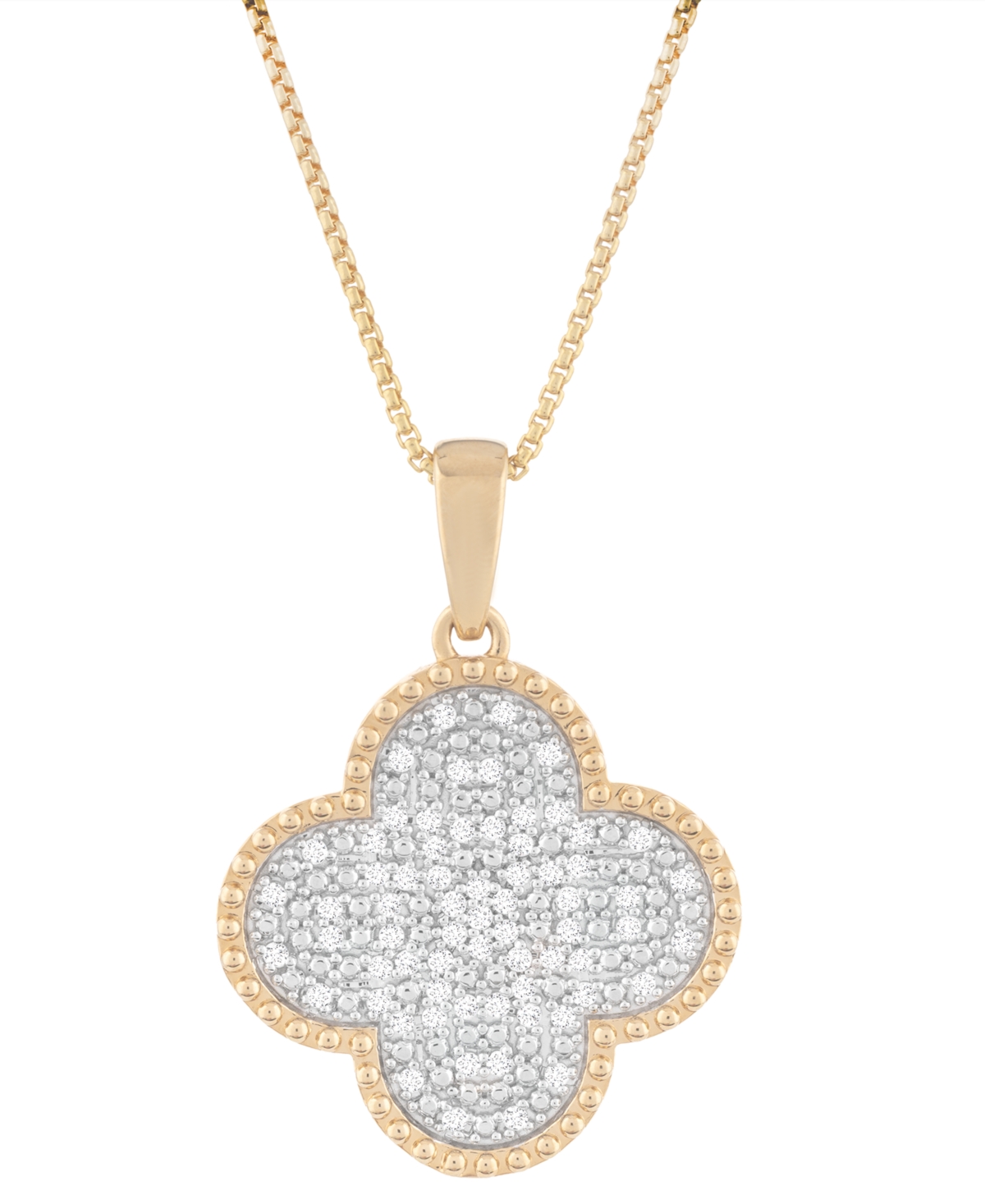 Click here for Macys Mens Clover Diamond Pendant Necklace (1/2 ct... prices