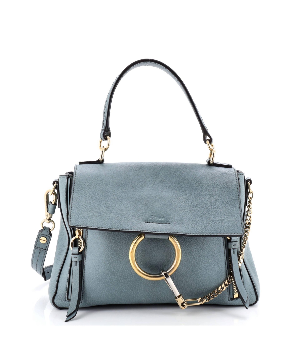 Click here for Pre-Owned Chloe Small Faye Day Bag Leather - Blue prices