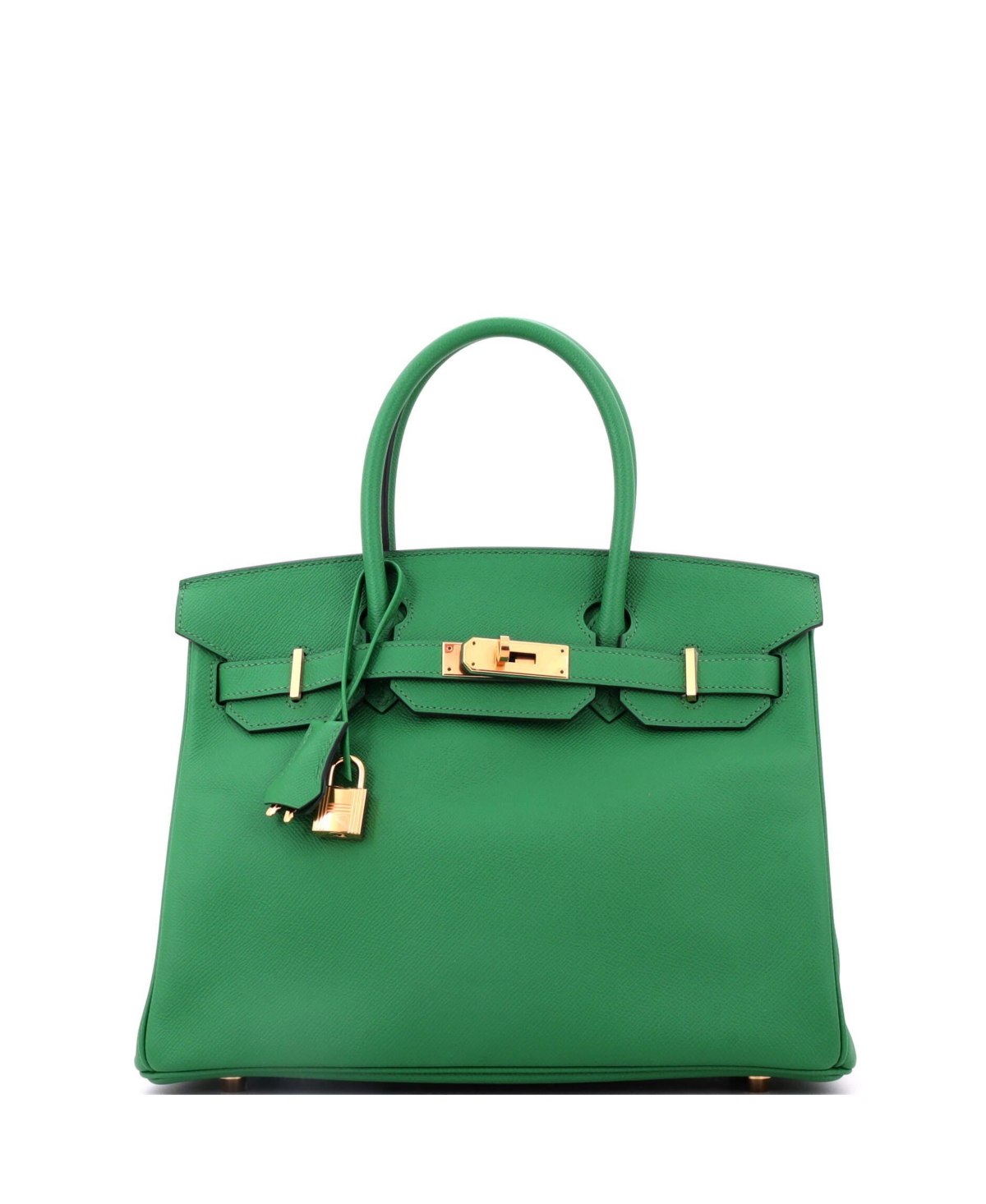 Click here for Pre-Owned HERMES Birkin 30 Handbag Green Epsom wit... prices