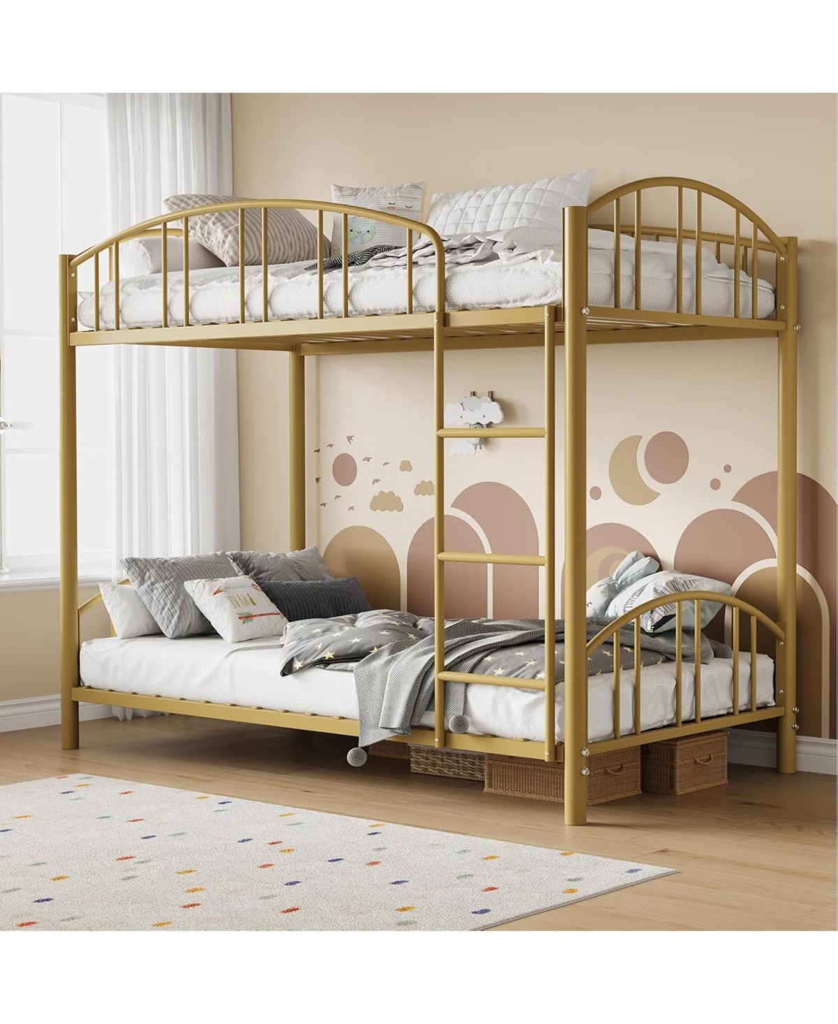 Click here for gaomon Metal Bunk Bed Twin Over Twin  Heavy Duty B... prices