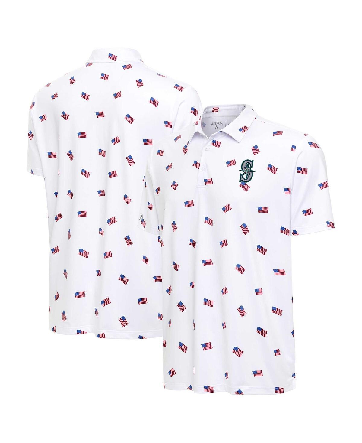 Click here for Antigua Mens White Seattle Mariners Americana Polo... prices