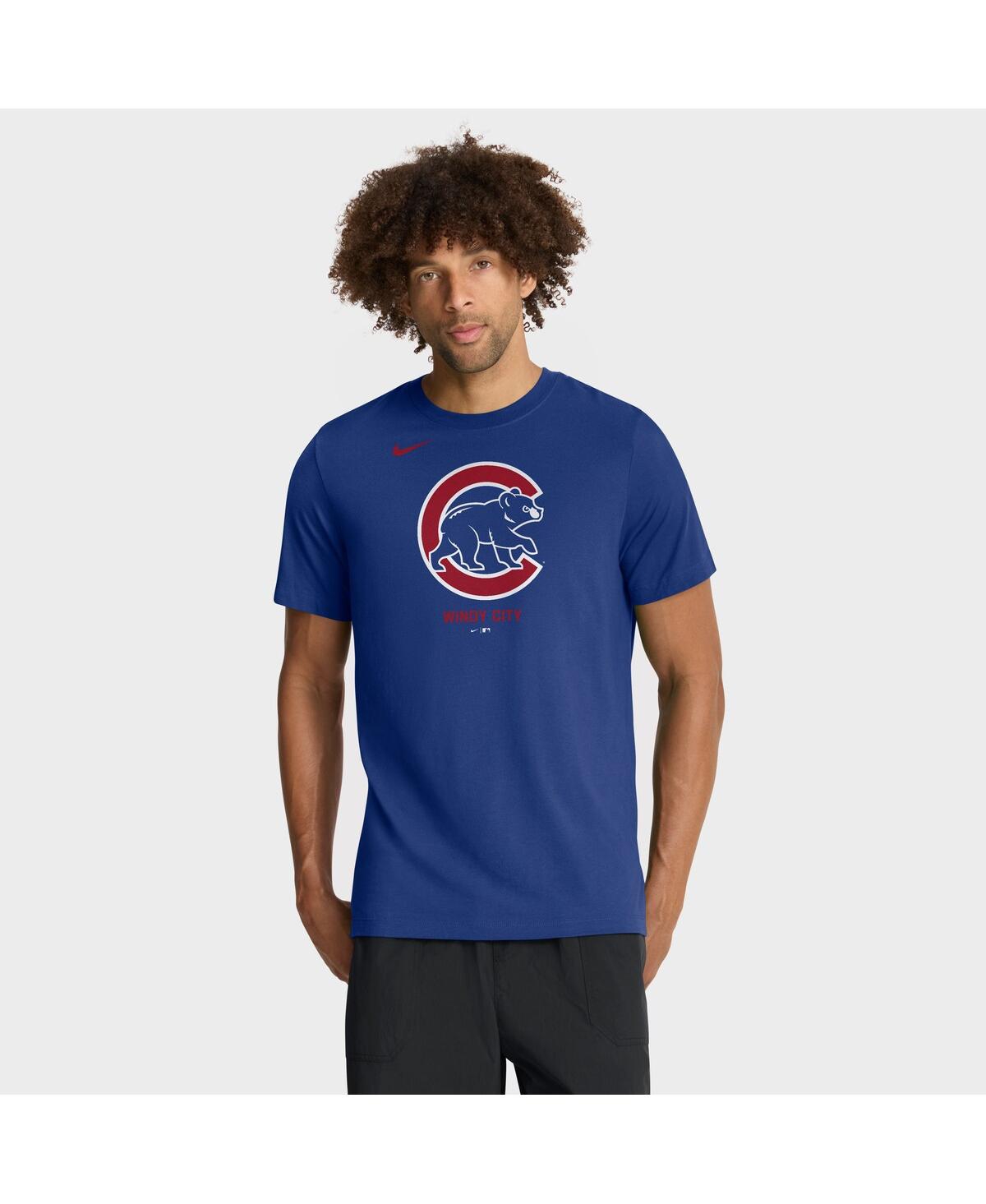 Click here for Nike Mens Royal Chicago Cubs Tri-Blend Logo T-Shir... prices