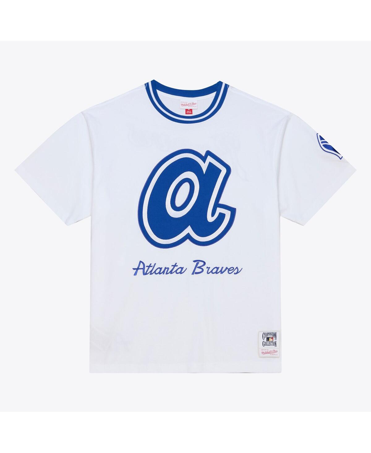 Click here for Mitchell & Ness Mens White Atlanta Braves Cooperst... prices