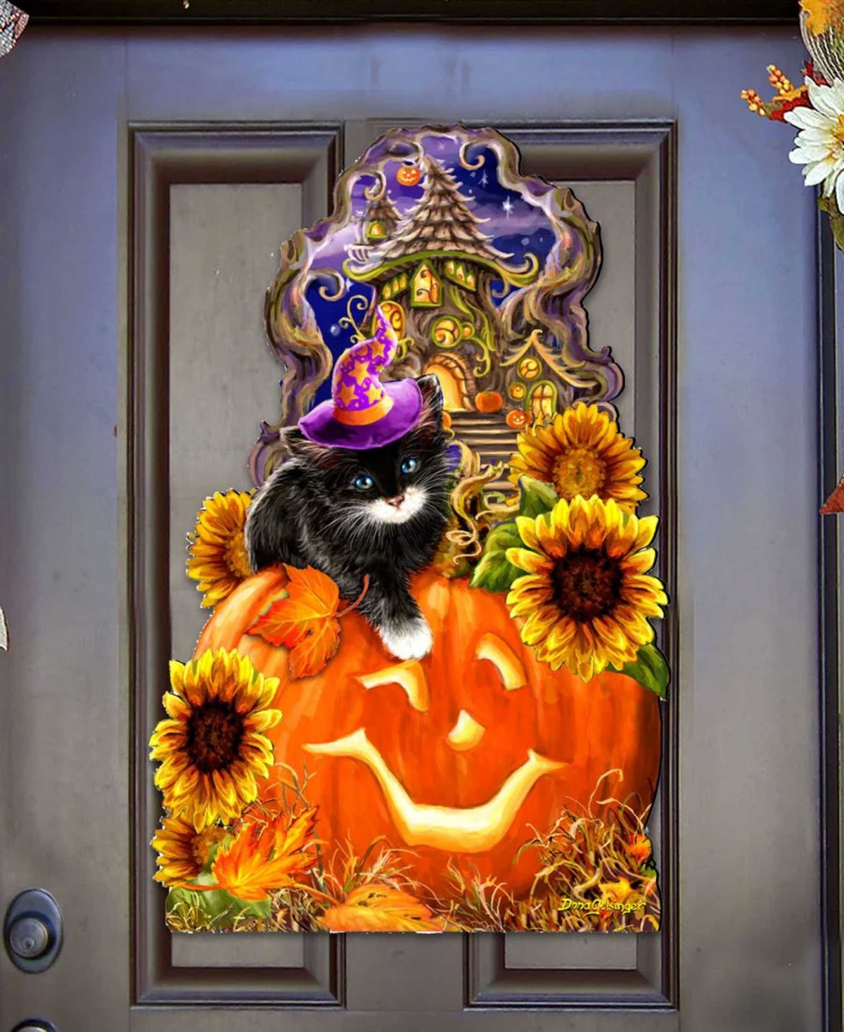 Click here for Designocracy Kitten Holiday Door Decor - Multi Col... prices