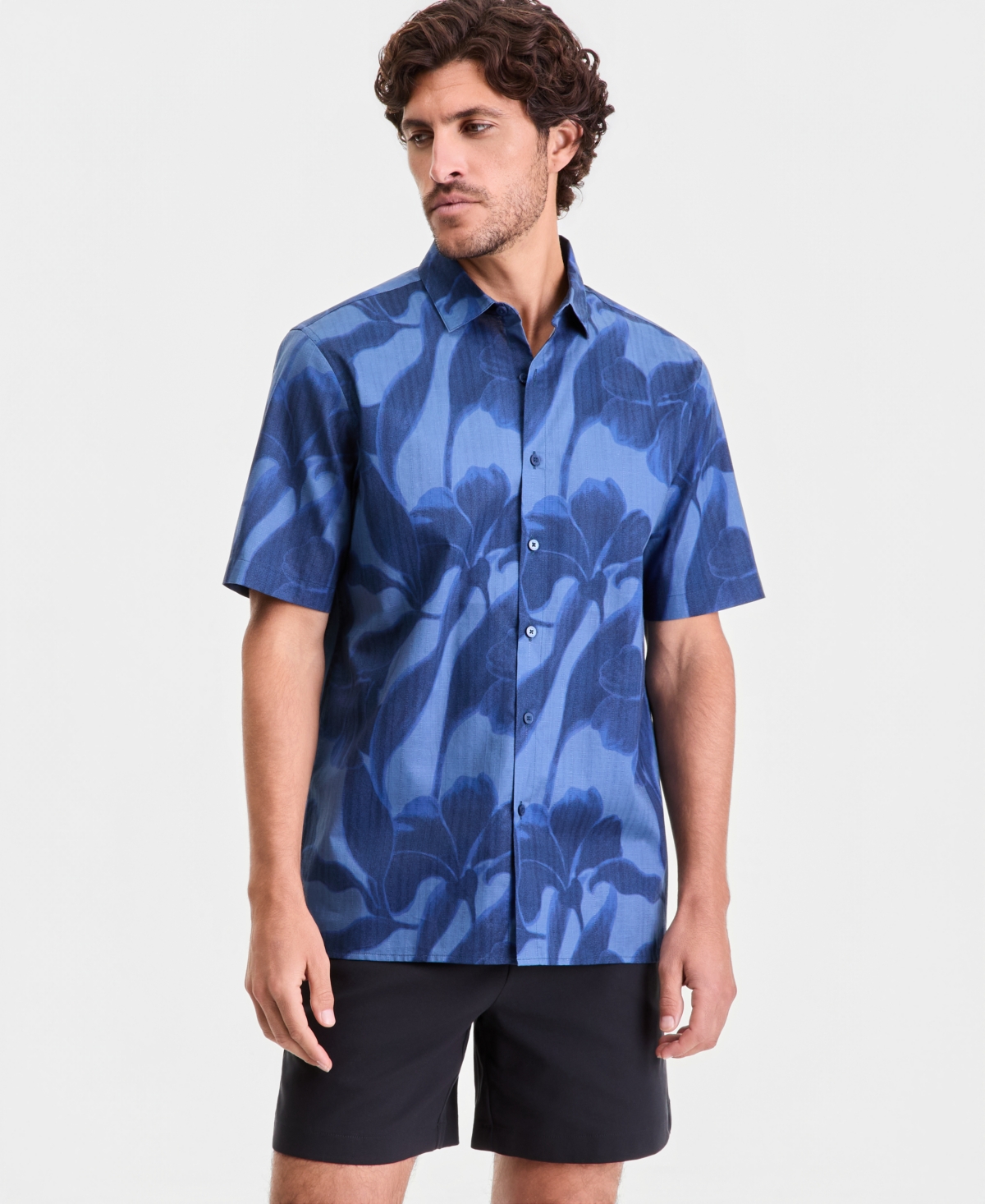 Click here for Alfani Mens Short-Sleeve Shadow Floral Shirt  Macy... prices