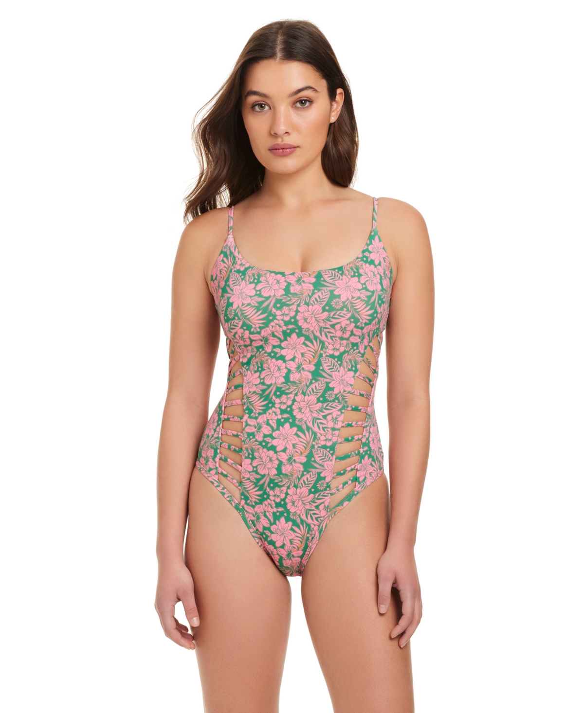 Click here for Red Carter Womens Scooped Neck Cross Side Cut One-... prices