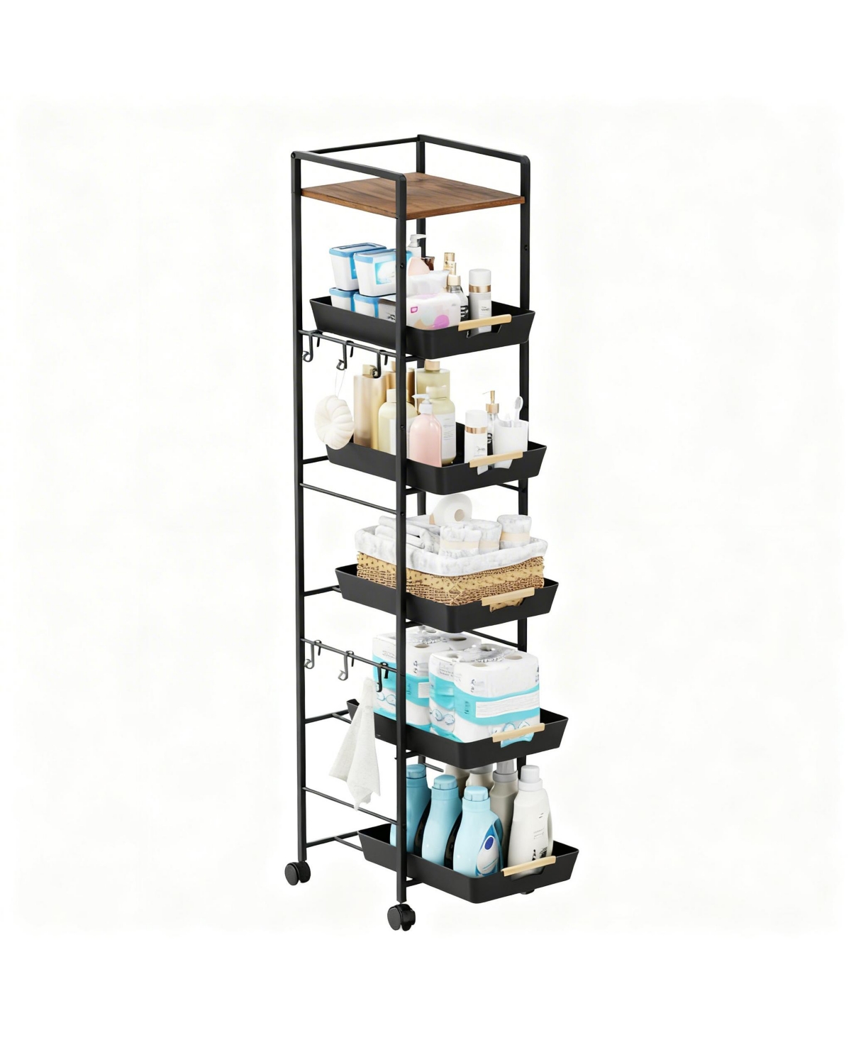 Click here for Yigii 6 Tier Storage Cart with Pull-out Drawers an... prices