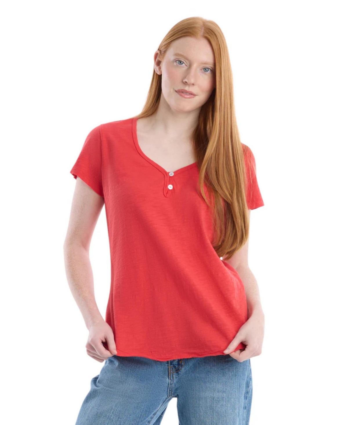 Click here for Wilt Clothing Womens V-Neck Henley Short Sleeve Te... prices