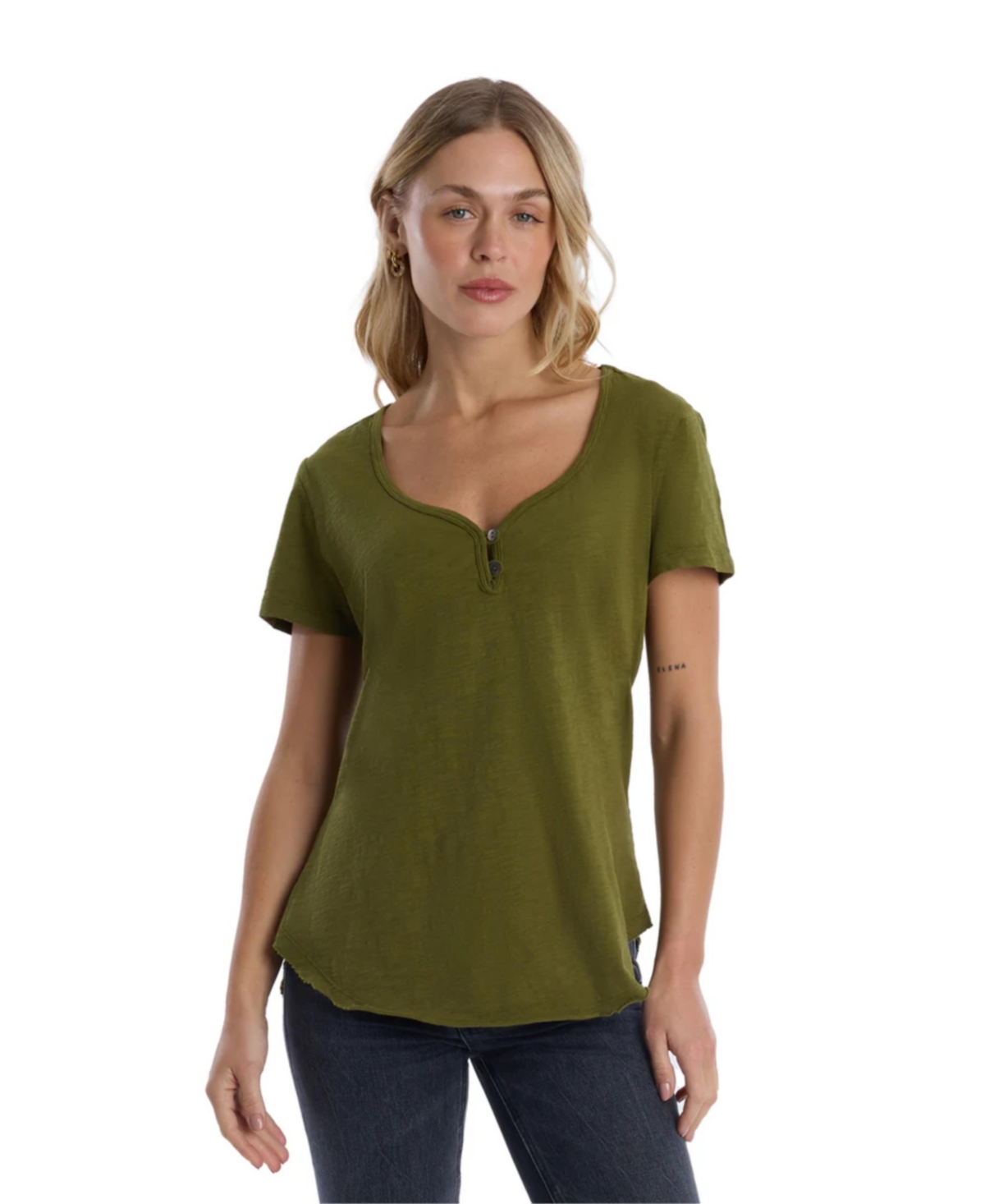 Click here for Wilt Clothing Womens V-Neck Henley Short Sleeve Te... prices