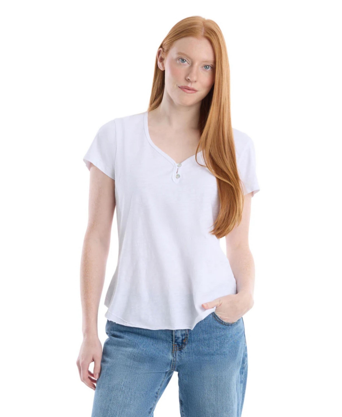 Click here for Wilt Clothing Womens V-Neck Henley Short Sleeve Te... prices