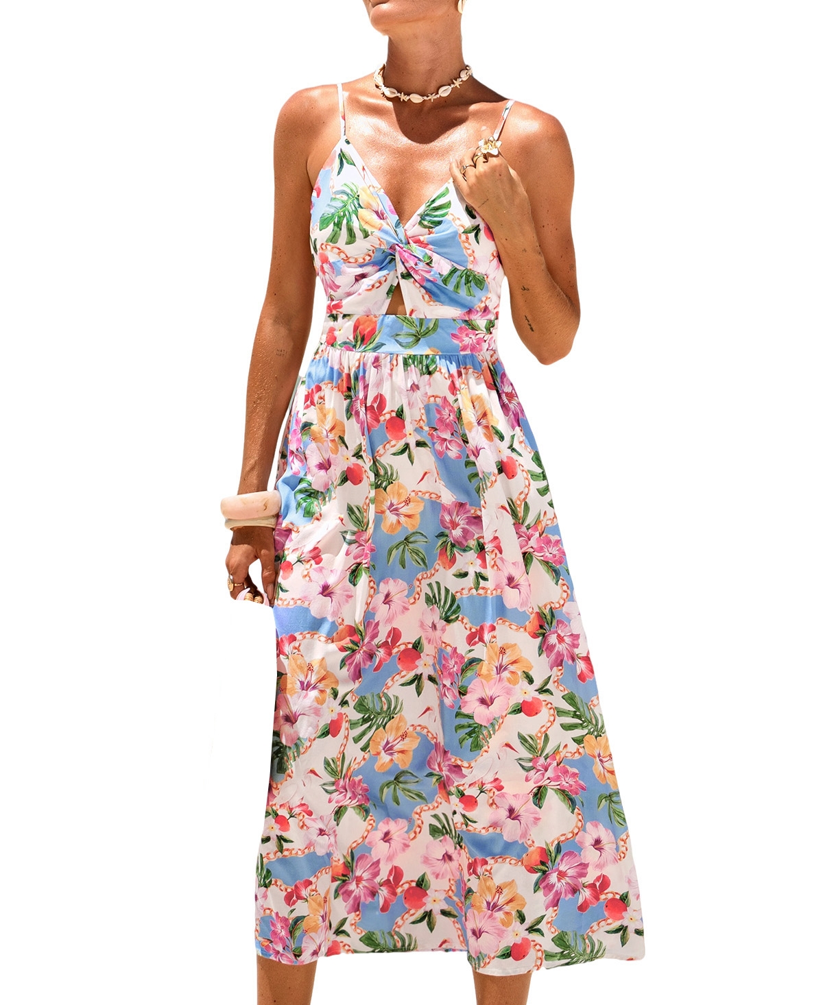 Click here for Cupshe Womens Total Betty Tropical Maxi Beach Dres... prices