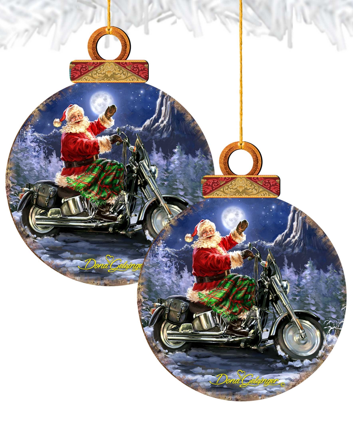 Click here for Designocracy by Dona Gelsinger Santa Motorcycle Ri... prices