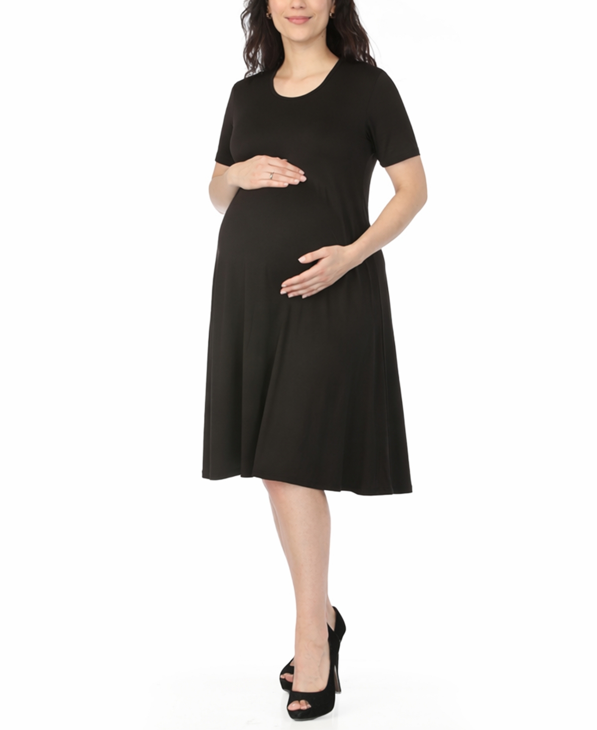 Click here for White Mark Womens Maternity Short-Sleeve A-Line Dr... prices