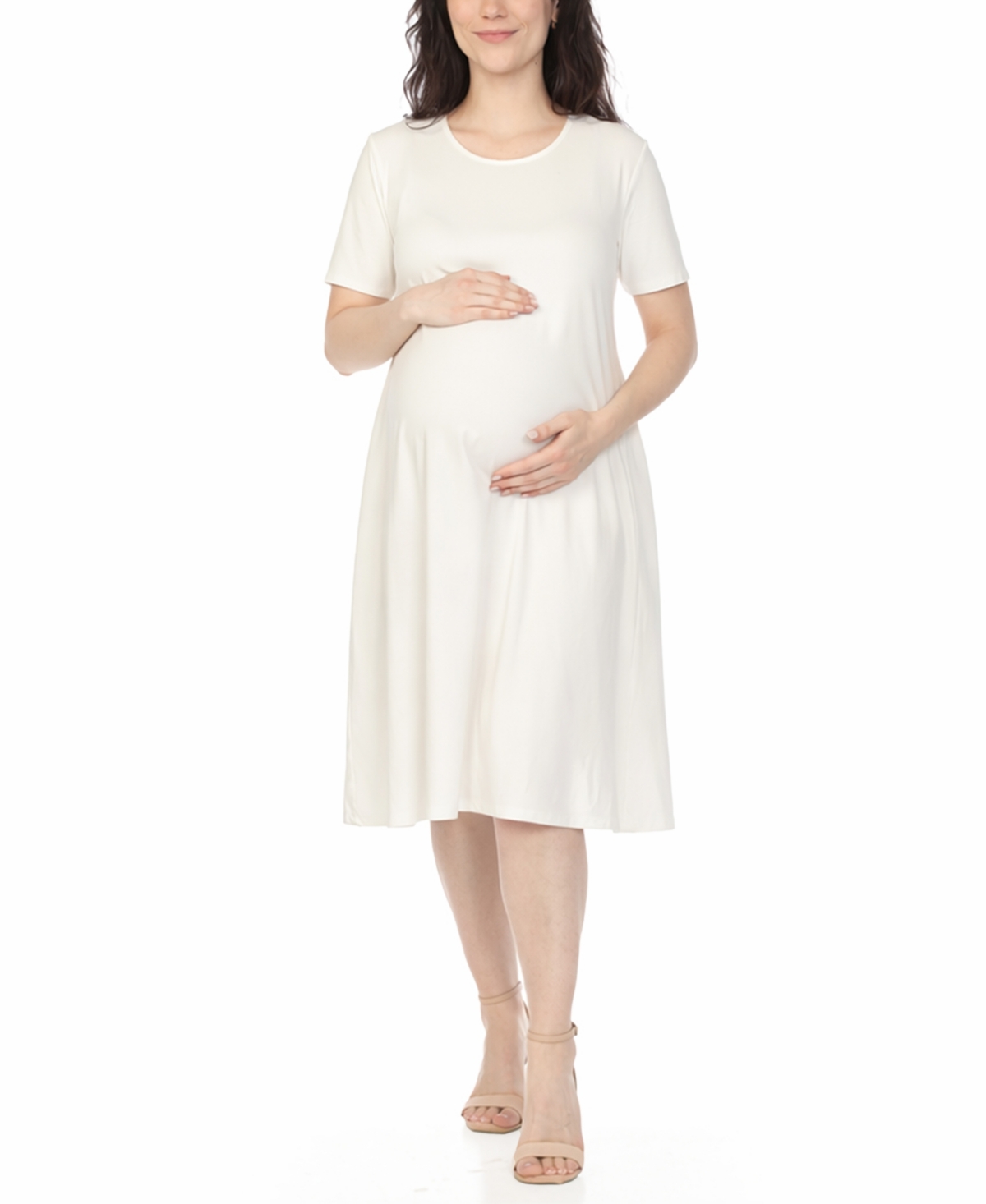 Click here for White Mark Womens Maternity Short-Sleeve A-Line Dr... prices
